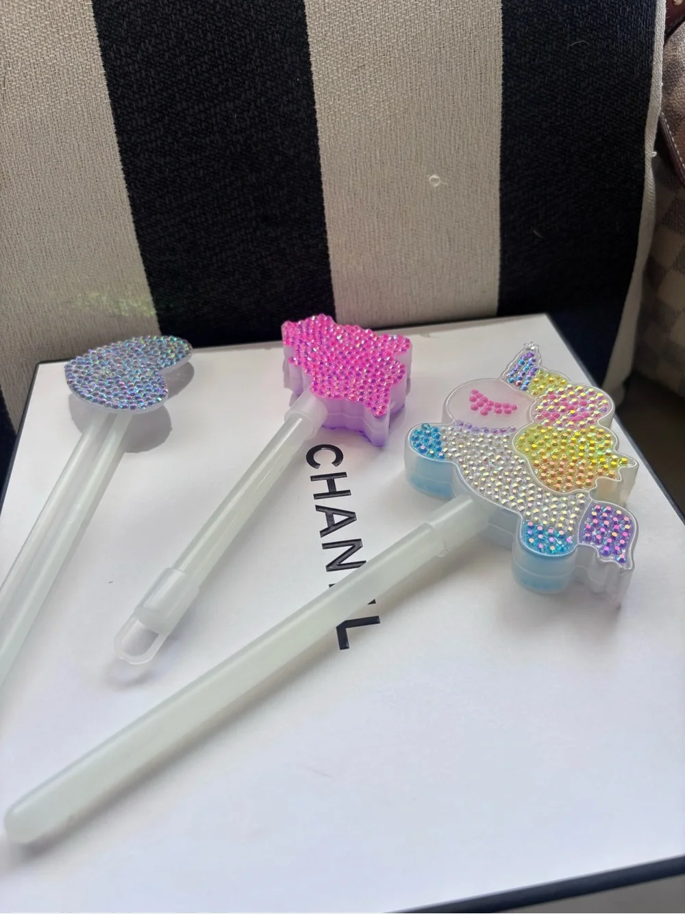 Party Supplies | Bedazzled Unicorn Wands With Glowsticks Bedazzle Heart ...